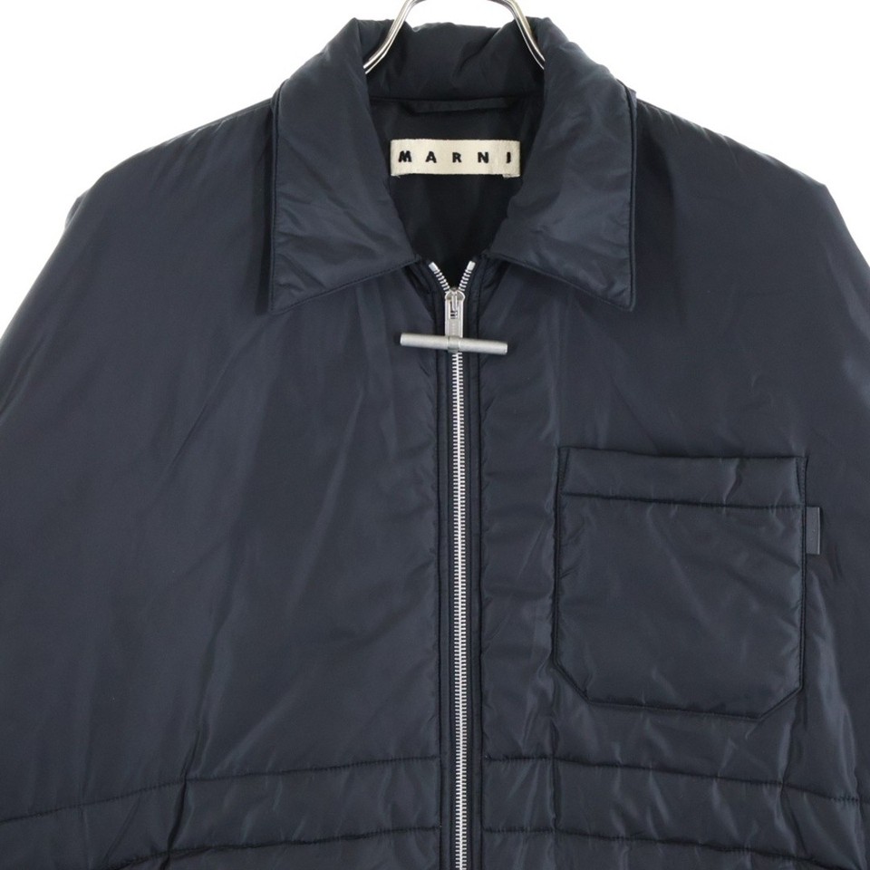 MARNI Zip-up Front Pocket Nylon Jacket Black CUMU0188W0 Used ...