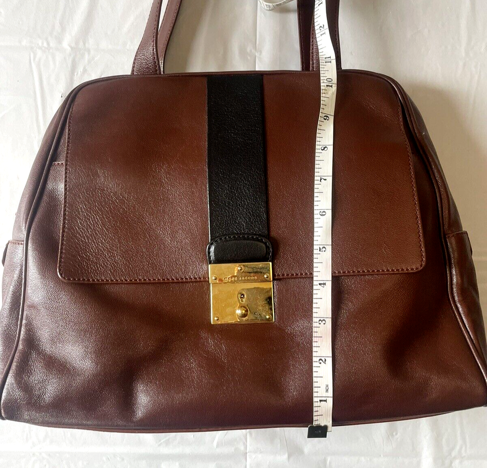 Rare MARC JACOBS Checkers Charlie Satchel Luxury Handbag Brown Black ...