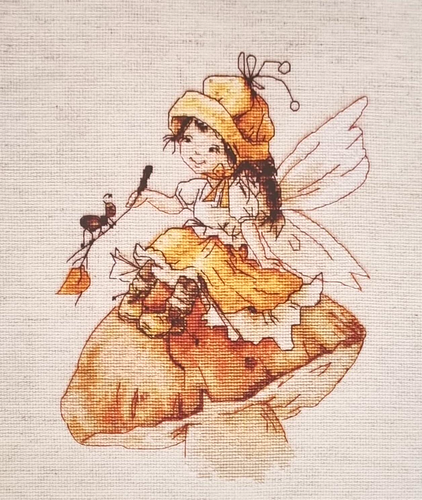 Luca-S The Fairy Counted Cross Stitch Kit Fairy Sitting on Mushroom ...
