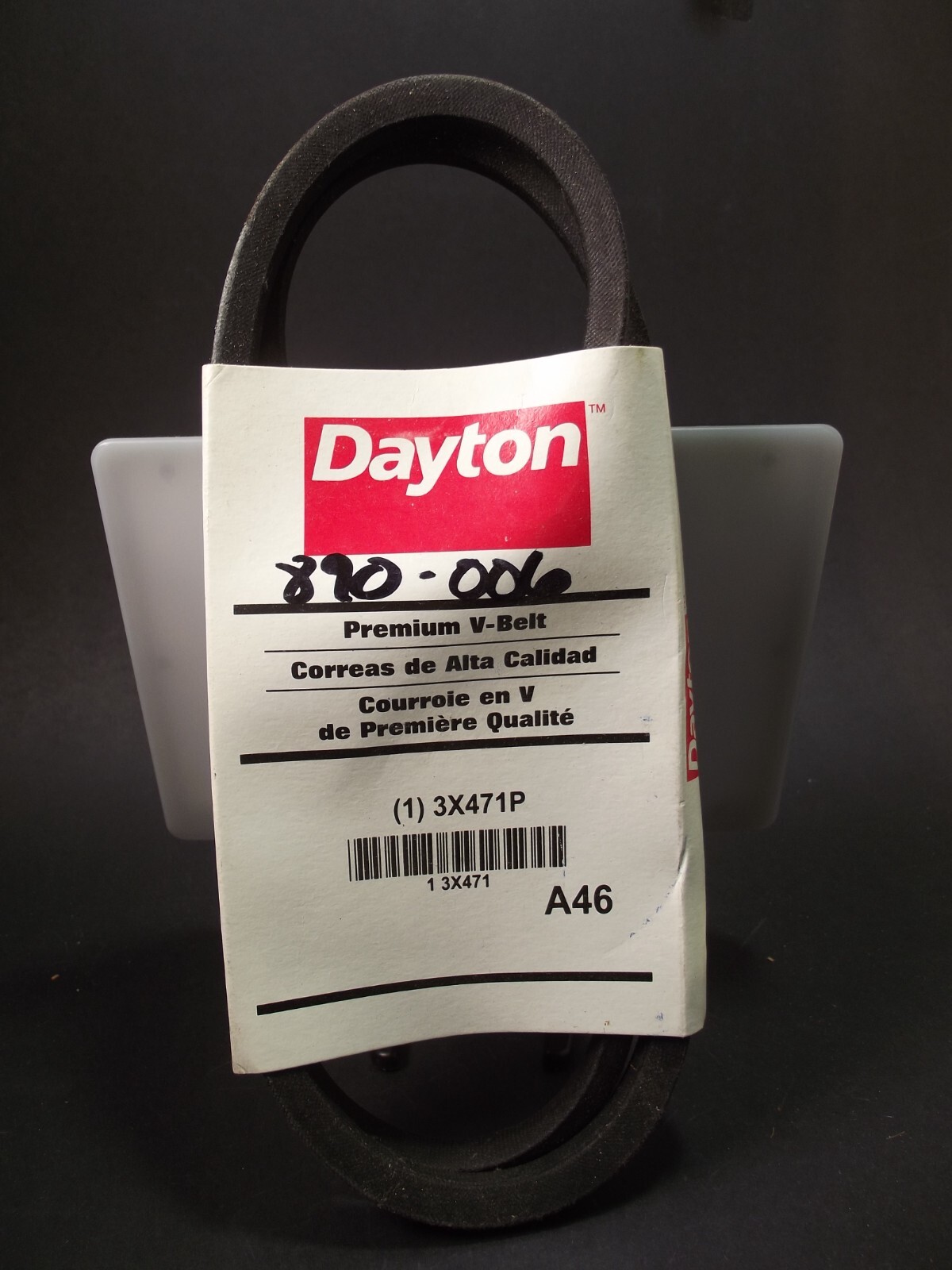 Dayton 3X471P Premium V-Belt A46 48 in (lot of 2) | eBay