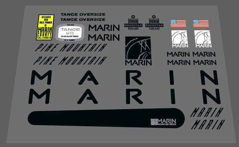 Marin 1991 Pine mountain decal set | eBay