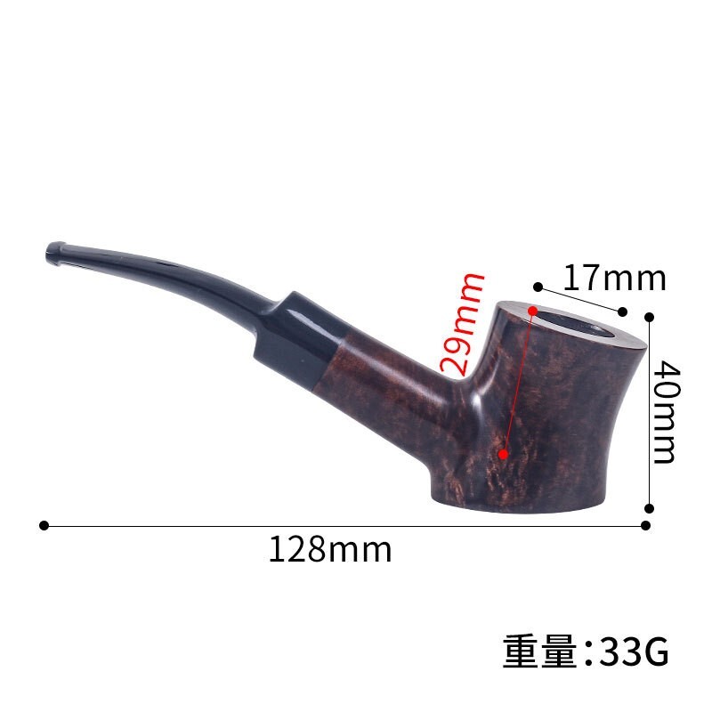 Portable handmade solid wood briar pipe old style dry pipe filter briar ...