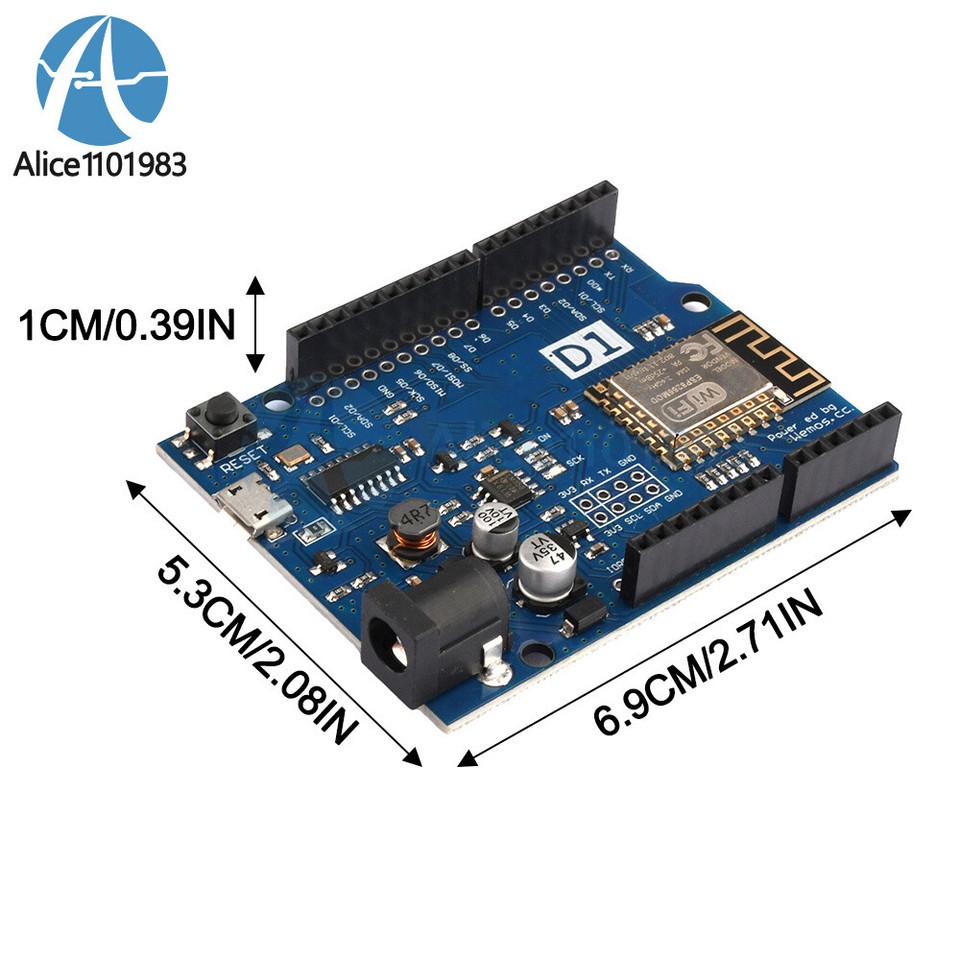 WeMos D1 R2 WiFi UNO Based ESP8266 For Arduino Nodemcu Compatible ...