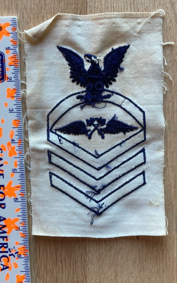 Early US Navy USN Aviation Carpenter's Mate Chief Rate patch Right Arm ...
