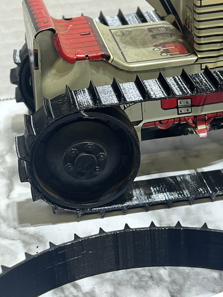 Vintage Marx Climbing Tractor Wind Up Tin Litho toy No 5 Dozer (TRACKS ...