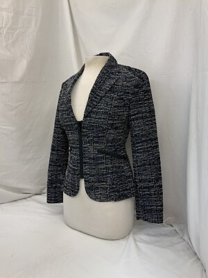 Cabi Blazer Jacket Sz 0 Blue Poly Cotton Weave ½ Zip LNWOT Cabi Blazer Jacket Sz 0 Blue Poly Cotton Weave ½ Zip LNWOT