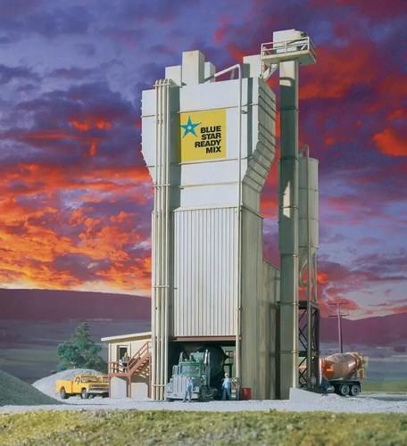 BLUE STAR TALL READY-MIX CONCRETE PLANT VERTICAL LOAD HO Scale KIT 933 ...