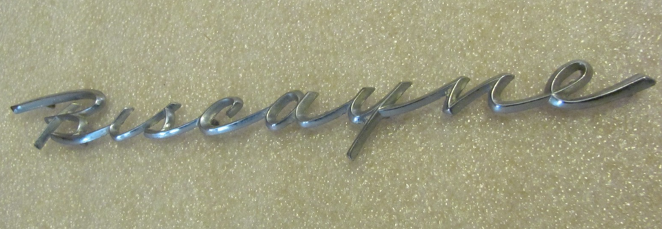 1958 - 1959 CHEVY CHEVROLET BISCAYNE BADGE FACTORY GENUINE EMBLEM ...