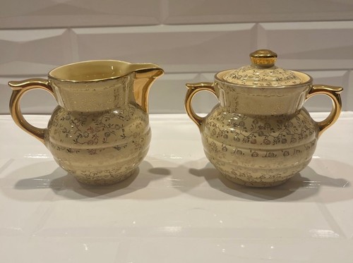 Vintage Drip-O-Lator Sugar & Creamer Set -- Yellow Floral Design -- 22 ...