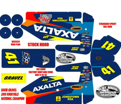 1RC MIDGET WRAP DAVID GRAVEL 2019 KNOXVILLE | eBay