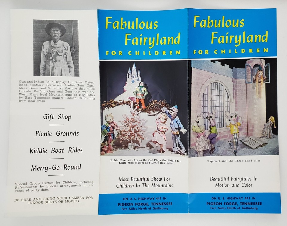 1960s Pigeon Forge TN Fabulous Fairyland Fairy Tale Kids Vtg Travel ...