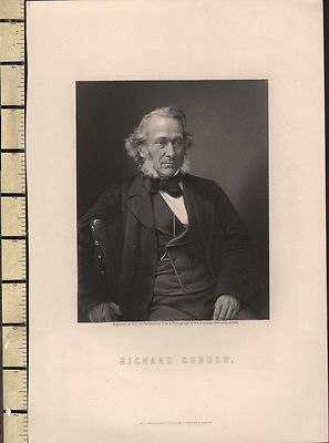 c1850 ANTIQUE PRINT ~ RICHARD COBDEN | eBay