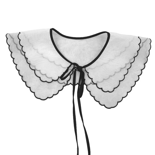 Lace Fake Collar Shirt Shawl Crochet Neckline Collars Transparent Women ...