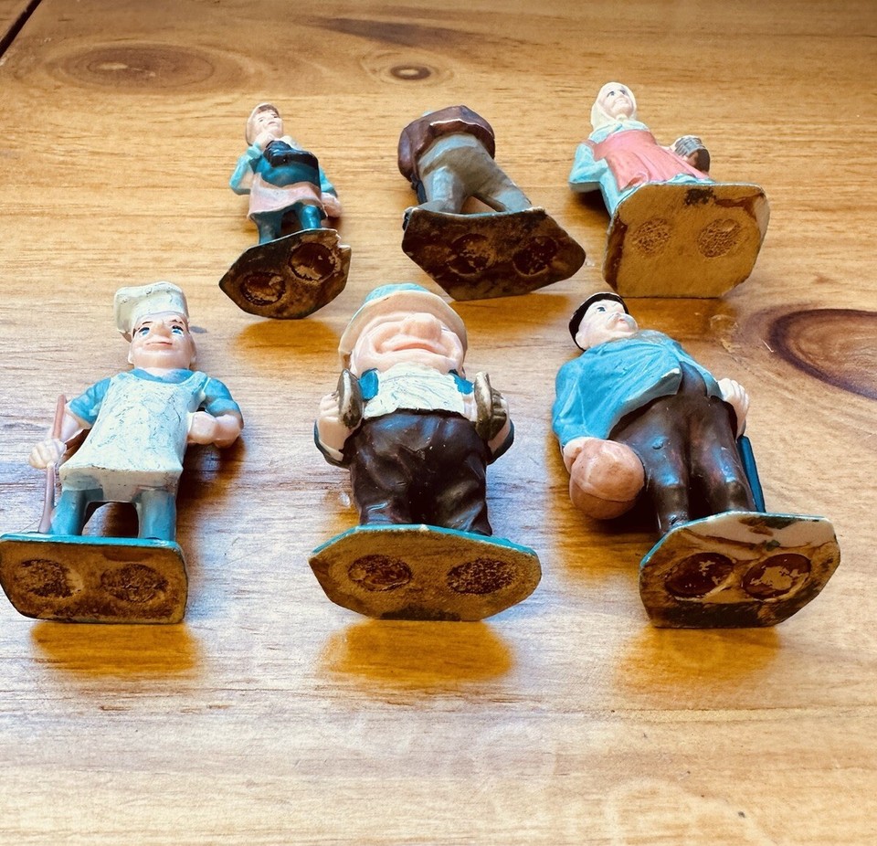 VTG Louis Marx Bavarian Village Plastic Character Figures Hand Painted ...