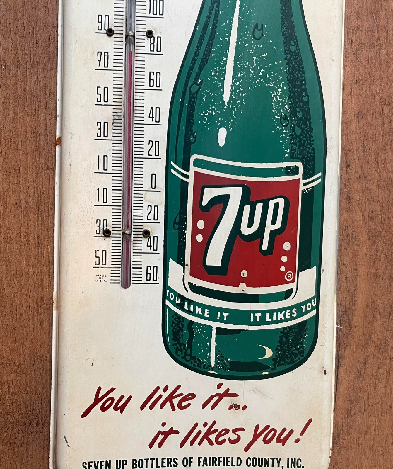 Original 7up Tin Thermometer Sign 1950s-1960s | eBay
