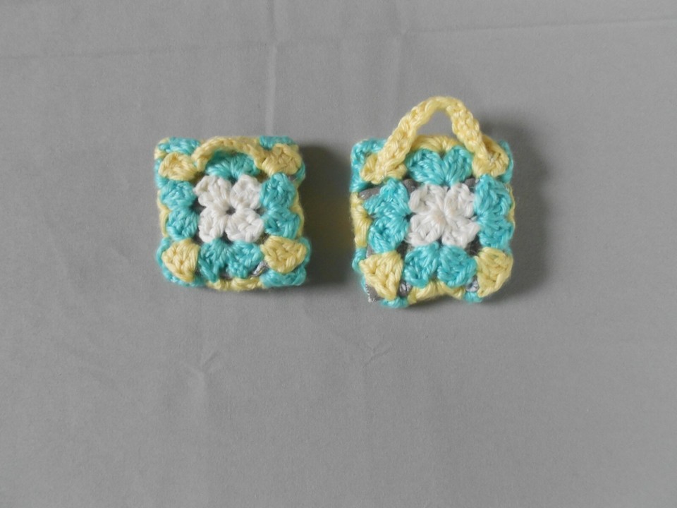 Set of 3 HandMade Mini Crocheted Key Chain Change Purse/Key Ring/Bag ...