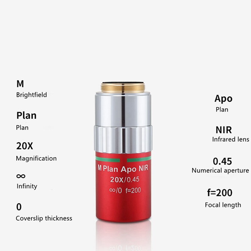 5X 10X 20X 50X M Plan LWD APO NIR Metallographic Microscope Objective ...