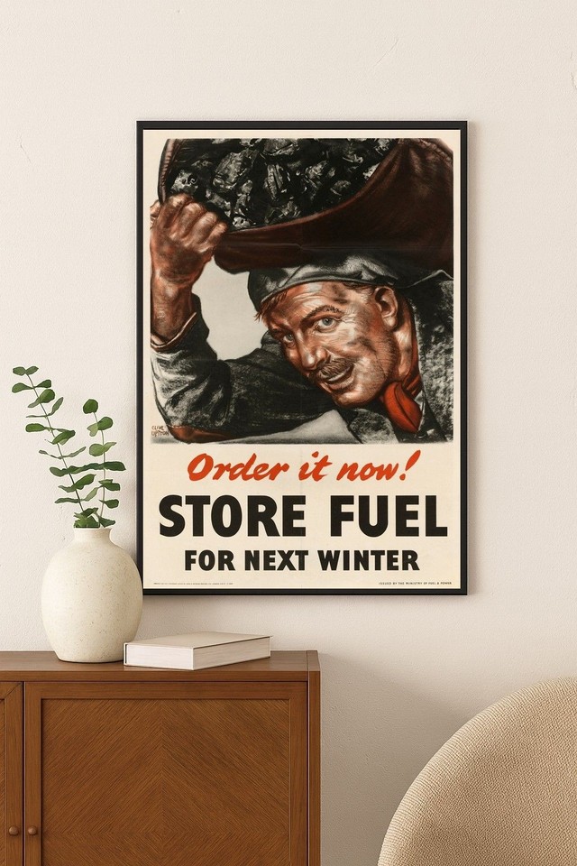 🔥 Vintage Fuel Storage Poster - 1940s Art Print 24x36” - Industrial ...