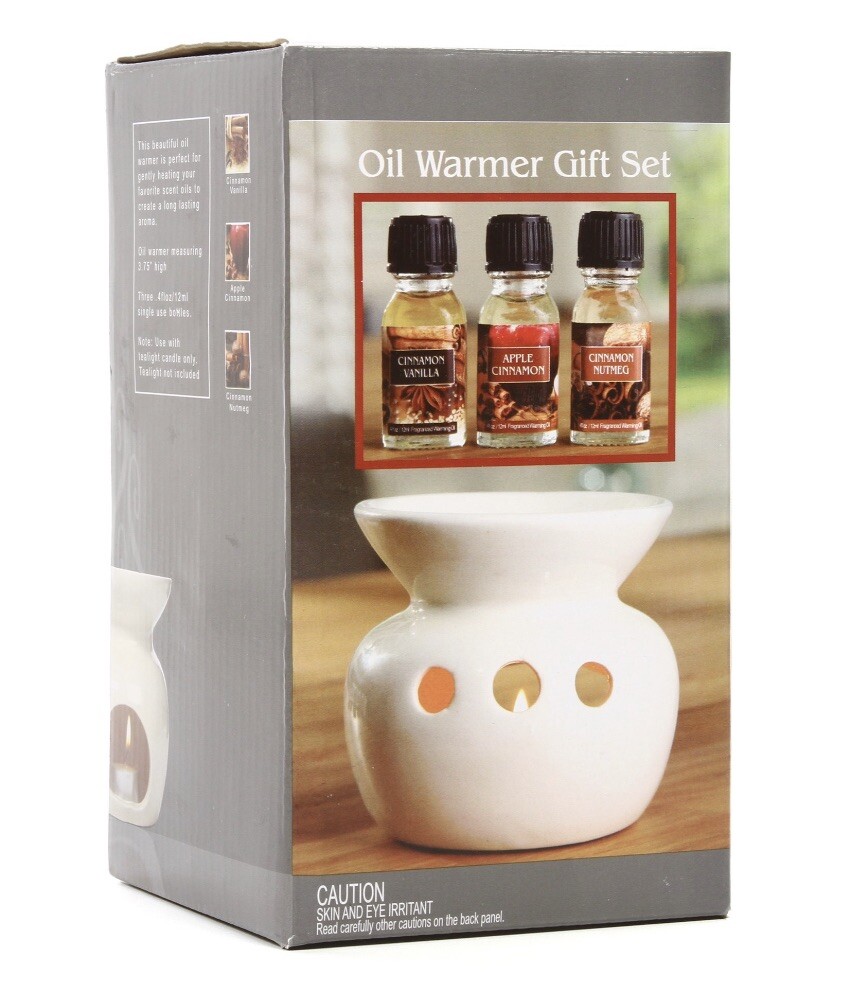Elegant Expressions Oil Warmer Gift Set With 3 Essential Oils - for ...