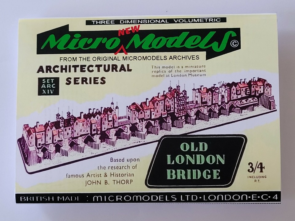 Micromodels OLD LONDON BRIDGE ARC XIV Micro New Models card model kit ...