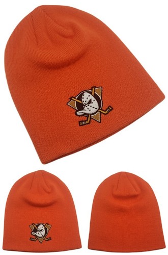 Anaheim Ducks New Adidas Orange Black Knit Toque Skull Beanie Era Hat ...