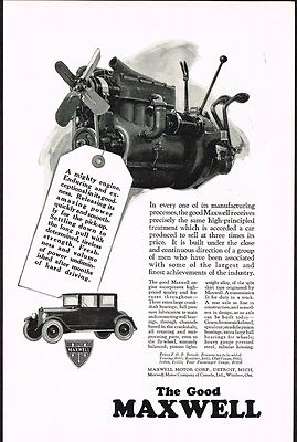 1920s Antique Maxwell Engine Motor Car Automobile Art Print Ad | eBay