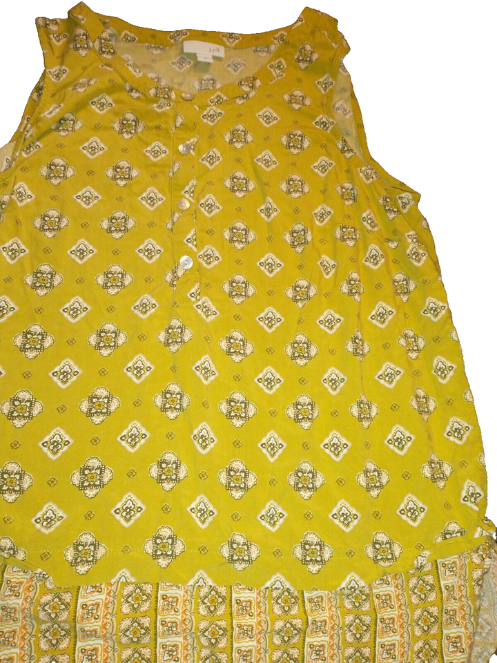 Alfani M white lace top shirt blouse + M J. Jill Bohemian mustard tank ...