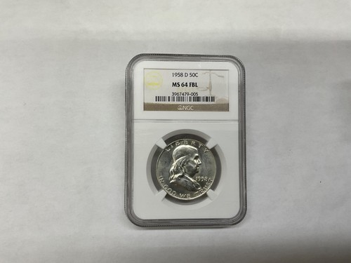 1958-D Franklin Half Dollar NGC MS64FBL Full Bell Lines | eBay