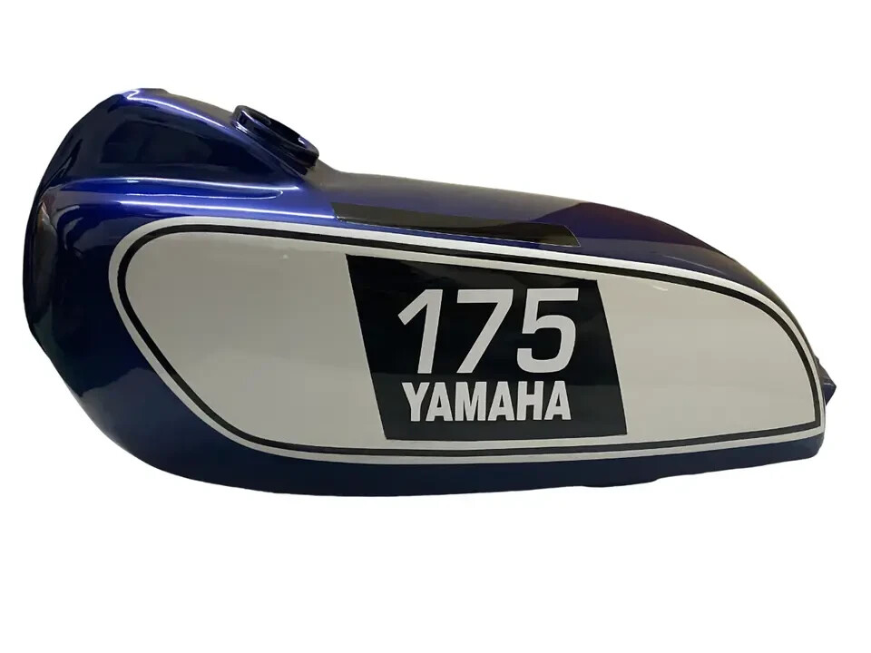 Yamaha DT 175 DT175 Enduro Blue Painted Steel Petrol Tank 1975 to 1977 ...
