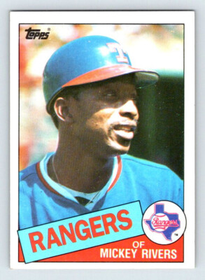 MICKEY RIVERS Texas Rangers 1985 Topps Baseball Card B222 | eBay