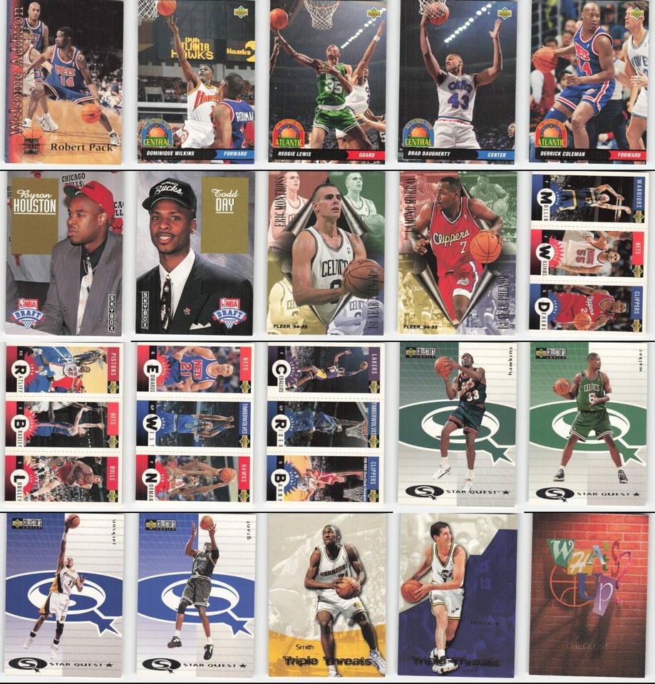 (100) 90's NBA Inserts Lot NBA Basketball Cards Collection | eBay