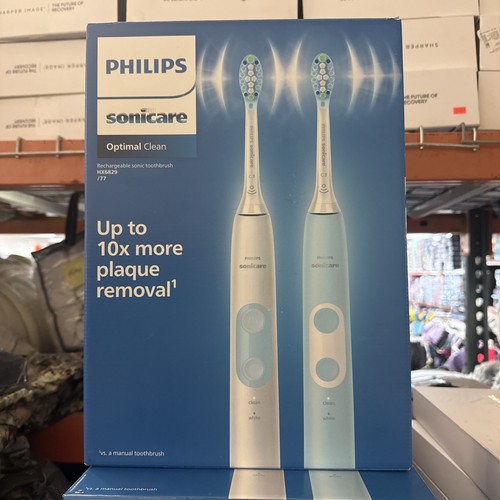 Philips Sonicare Optimal Clean Rechargeable Sonic Toothbrush Set of 2 ...