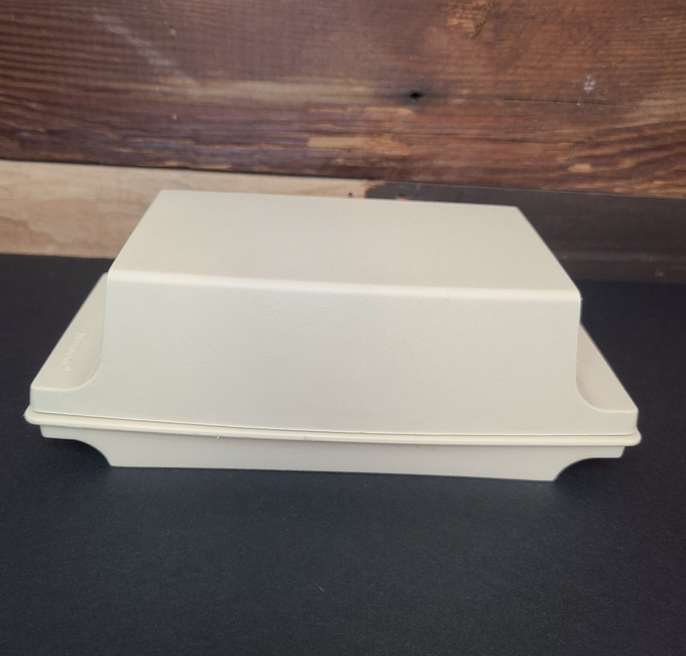 Vintage Tupperware Beige Almond Double Stick Butter Dish Container 1512 ...