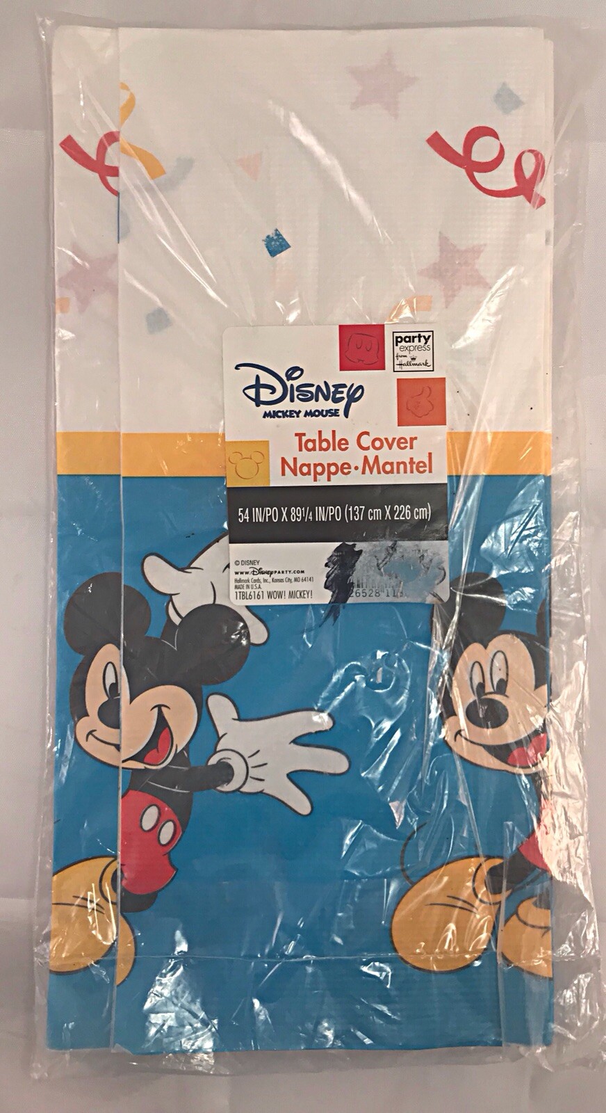 Vintage Disney Mickey Mouse Party Paper Nape Table Cover Birthday 54” X ...