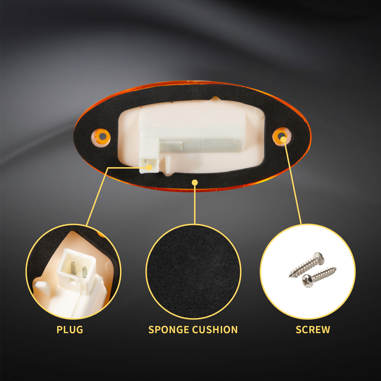 Fit For International Prostar Durastar Workstar 08-18 Marker Lamp Amber ...