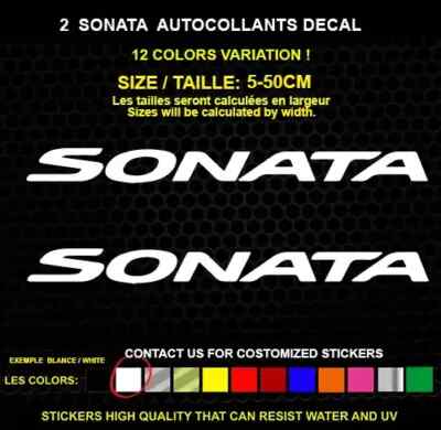 2 SONATA sticker Genuine decal waterproof vinyl sticker 5-50cm | eBay