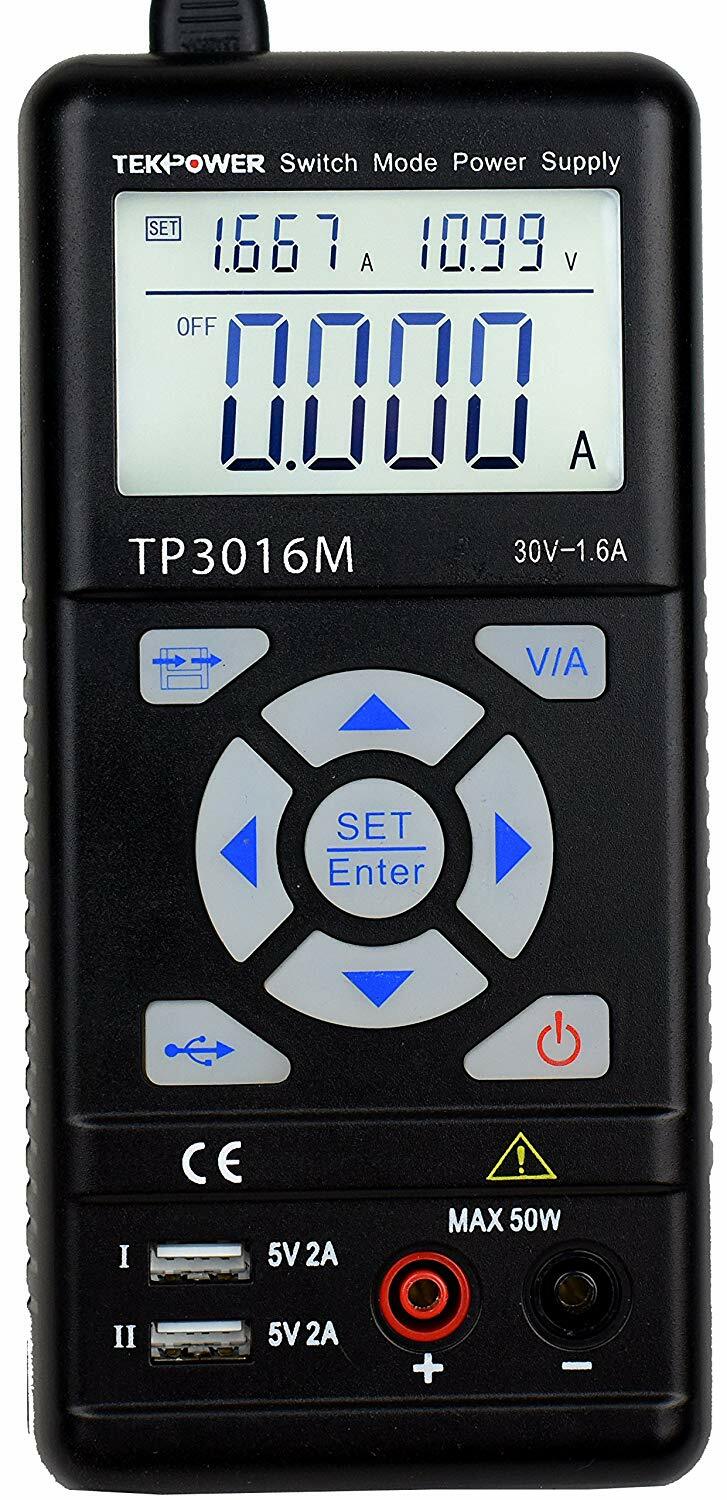 Tekpower TP3016M Portable Handheld Variable DC Power Supply with USB ...