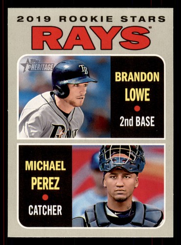 2019 Topps Heritage Brandon Lowe / Michael Perez RS, CPC, RC #9 Tampa Bay Rays | eBay