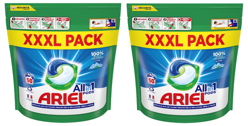 Pack XXL 100 Pods ARIEL " ALPINE " All in 1 Original Lot Capsules ...