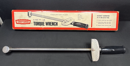 Vintage Craftsman Beam Style 1/2'' drive Torque Wrench w/original Box ...