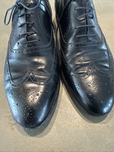 Salvatore Ferragamo Men’s Black Leather Wingtips Sz. 12D | eBay