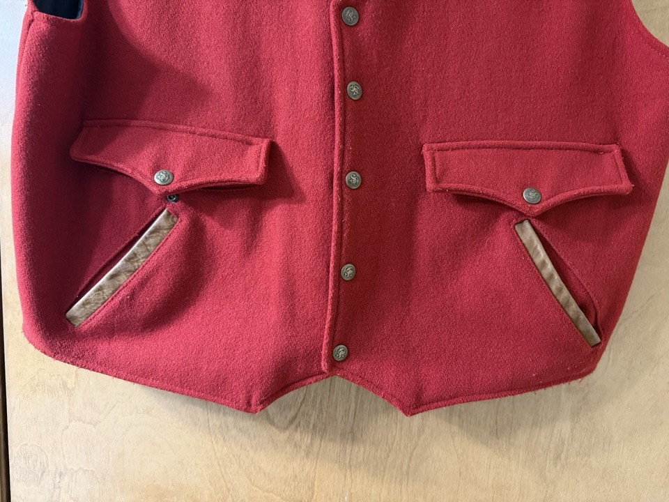 Schaefer Outfitter Wool Vest 2XL Team Oklahoma Rodeo Cowboy Western ...
