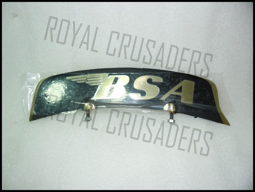 NEW BSA BRASS FRONT MUDGUARD NUMBER PLATE | eBay