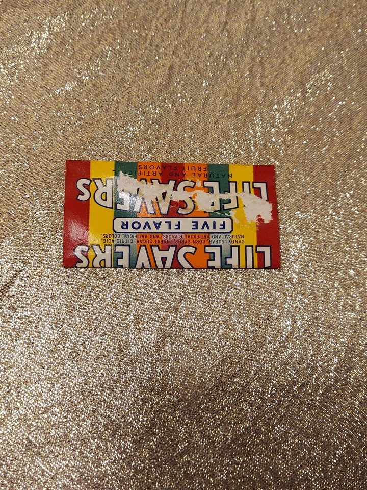 2 Rare Vintage Life Savers Candy Wrappers Five Flavors Rainbow Paper ...