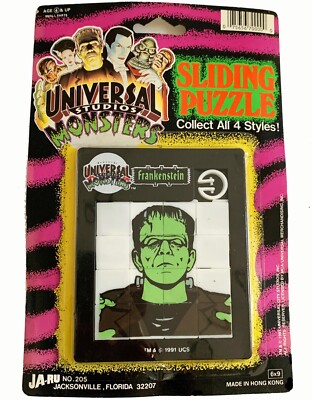 Universal Studios JA-RU Monster Sliding Puzzle FRANKENSTEIN Unopened ...