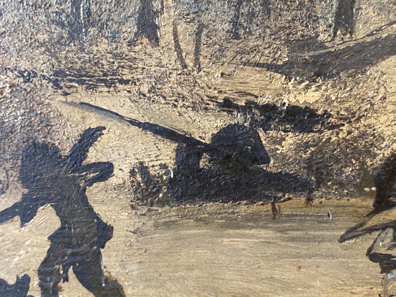 🔥 Unusual Antique Old American Trench Folk Art World War 1 WWI Oil Painting WOW | eBay