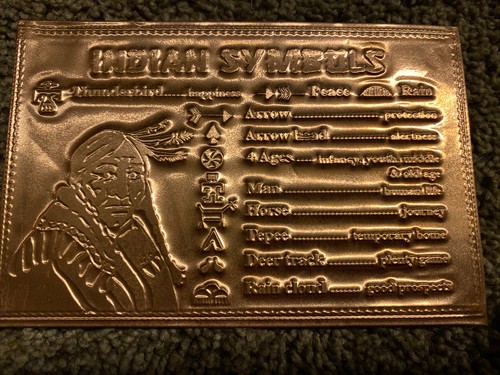 Native American Indian Symbols Kopper Kard Postcard Southwest Copper | eBay