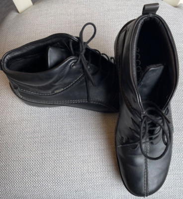 Womens Ecco Wave Bootie GTX Warm Black Leather 9-9.5 | eBay