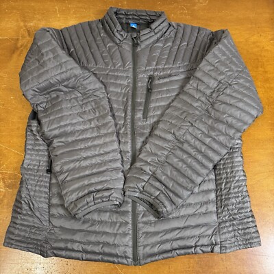 Eddie Bauer Puffer Jacket Mens Extra Large Gray First Ascent Goose ...