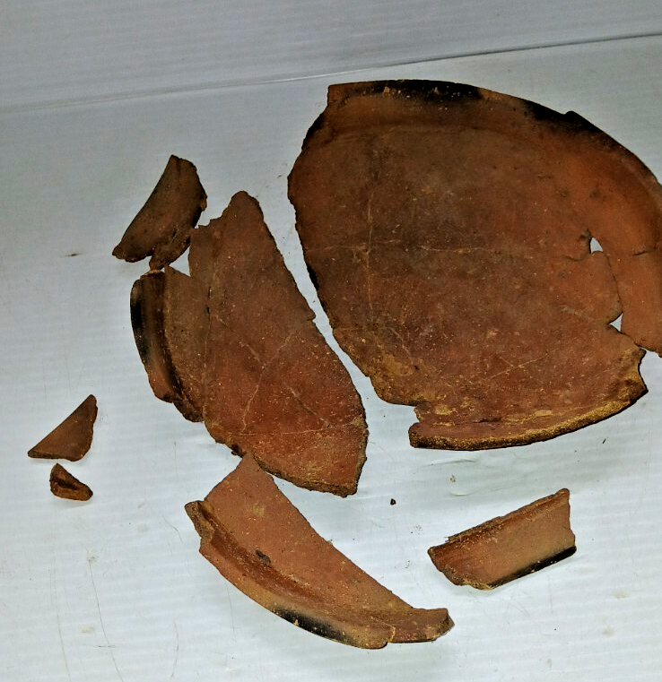 Pre-Columbian Native American Indian Mississippian Partial Pottery Bowl ...